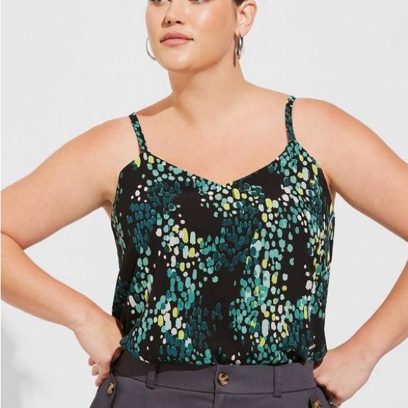 torrid | Tops | Torrid Sophie Green And Blue Polyester Camisole Tank ...